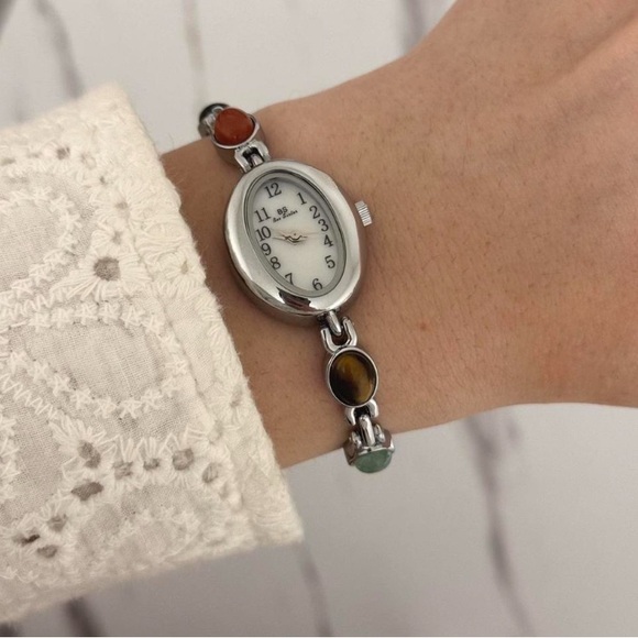 American Vintage | Accessories | Retro Silver Multistone And White Dial ...
